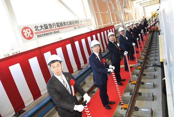Rail-Joining Ceremony for Extension of the North-South Line of the Kita ...